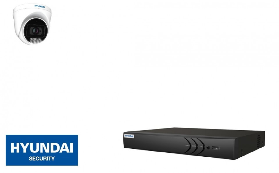 HYUNDAI NVR met IP fixed dome met 20 m Sma - marketplaceonline.nl